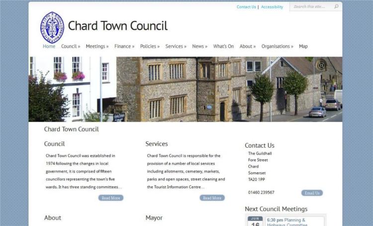 Chard Town Council - Web Designers for Somerset